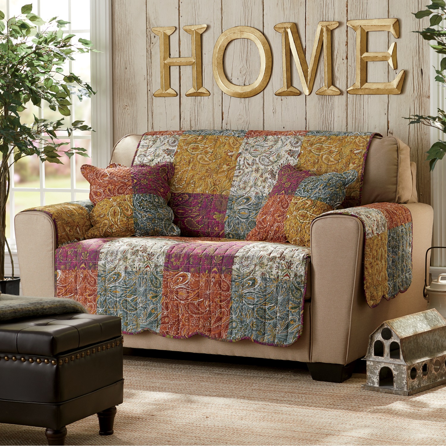 Quilted Furniture Protector and Pillow Cover Swiss Colony