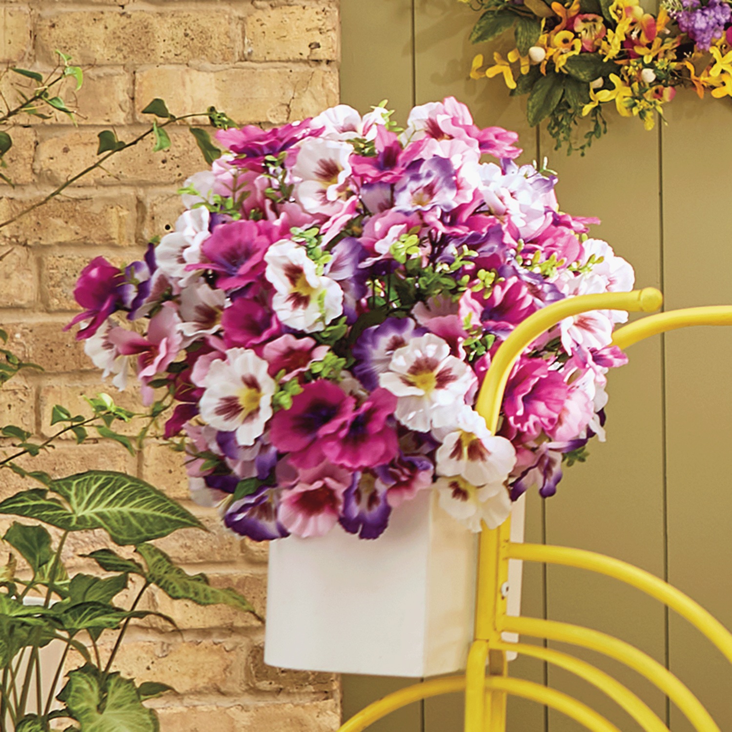 Set of 2 Outdoor Faux Flower Pot Filler | Swiss Colony