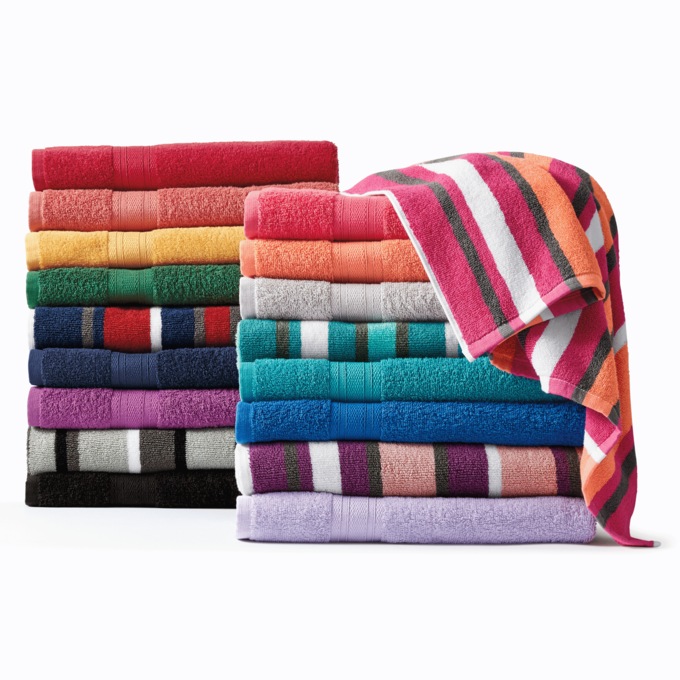 Colorful bath towels store