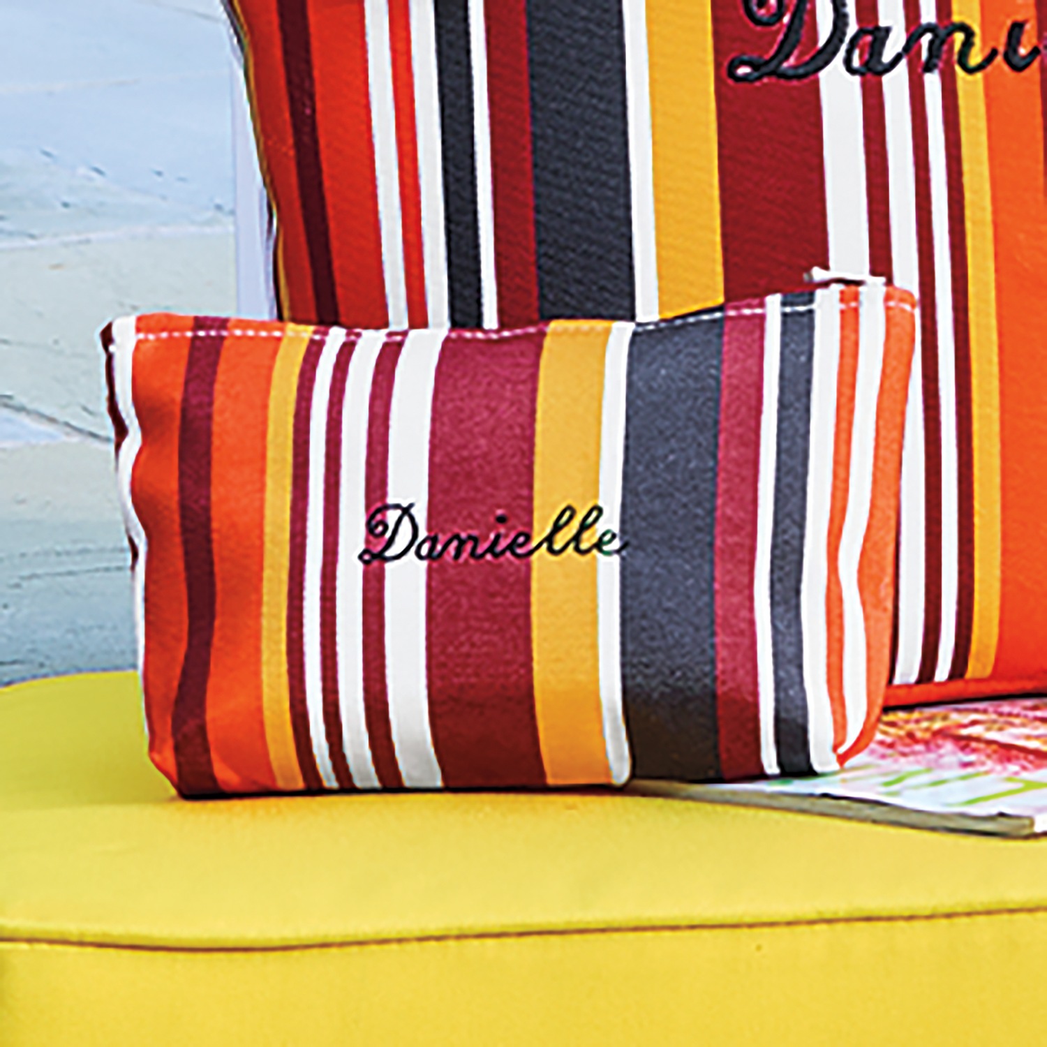 Personalized Striped Pouch | Swiss Colony